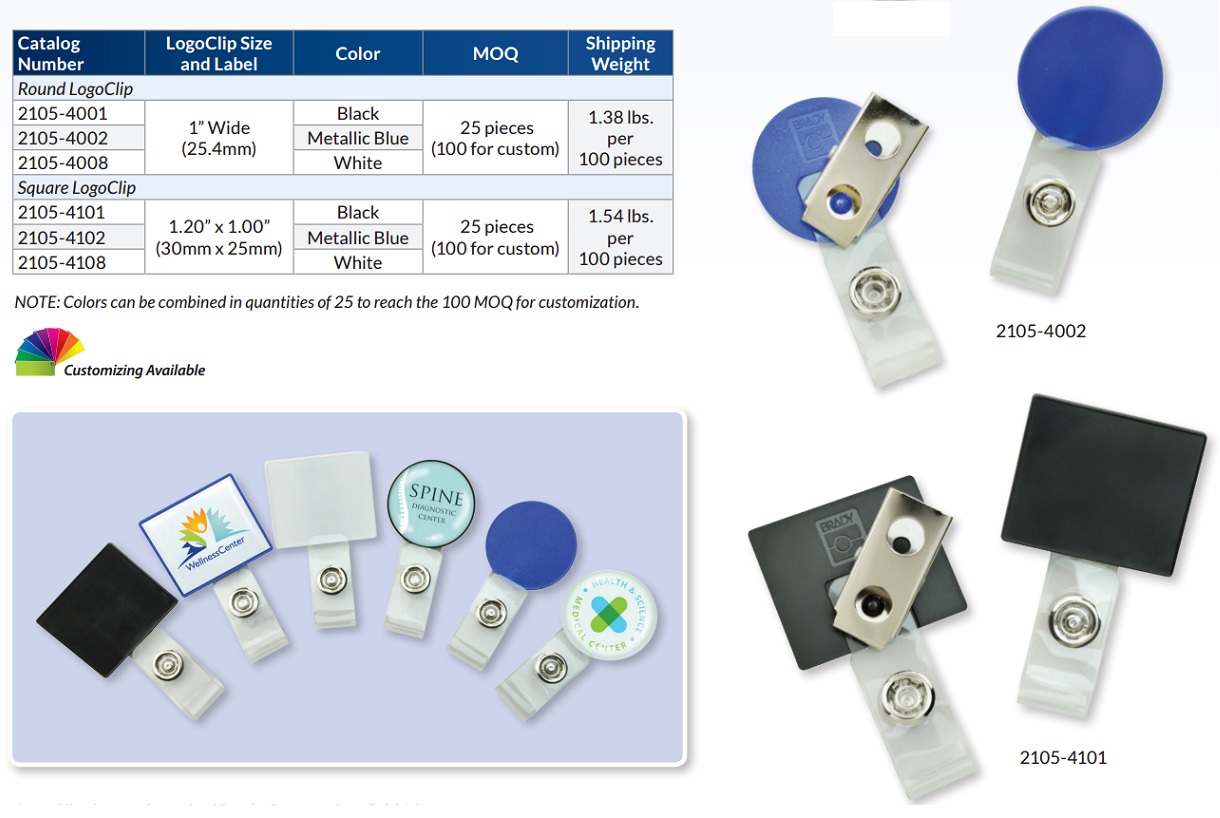 IDentisource. LogoClips™ Cord-Free Badge Holders